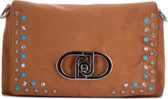 Liu Jo Femme, Sacs, Brun, Taille: ONE Size Sac &agrave; bandouli&egrave;re &agrave; clous et cha&icirc;ne