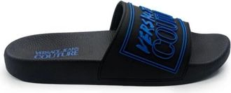 Versace Homme, Chaussures, Noir, Taille: 44 EU Rubber Slides