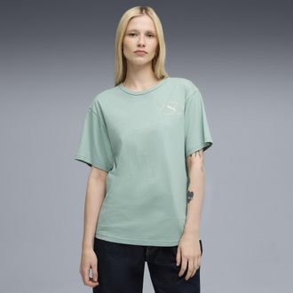 Puma T-shirt d&eacute;contract&eacute; PUMA Class Femme, V&ecirc;tements, Vert, S