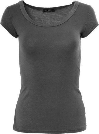 Muse T-Shirt Basic Kurzarm T-Shirt Skinny Fit 1001