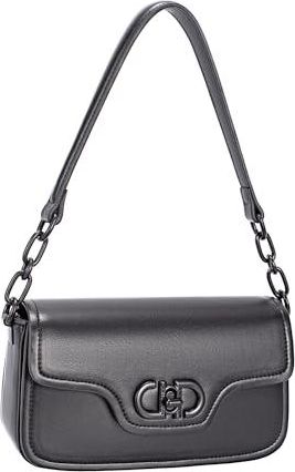 David Jones Paris - Sac port&eacute; &eacute;paule Ville Femme - Sac &agrave; main soir&eacute;e Similicuir - Taille Petite - Chic El&eacute;gant Classique (Black)