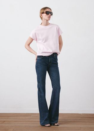 Mango T-shirt coton manches courtes rose pastel - Femme - XXS - MANGO