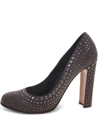 Prada escarpins à détails de clous 115 mm - Gris