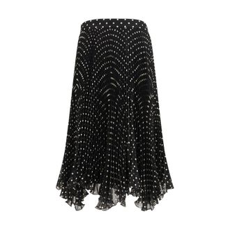 Valentino Womens Black Silk Skirt