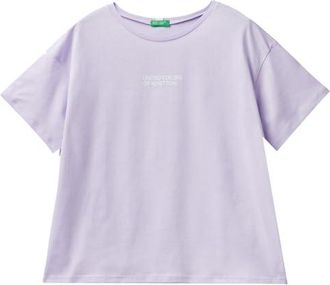 Benetton T- Shirt 30963m04r Haut de Pijama, Mauve 26 g, L Femme
