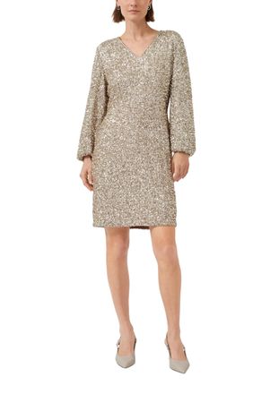 s.Oliver Black Label s.Oliver Kurzes Pailletten-Kleid mit Gummizug am &Auml;rmel