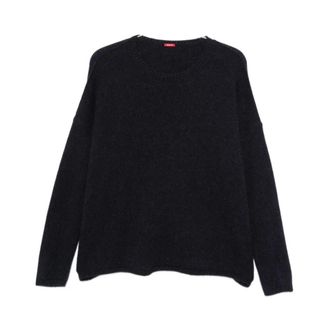 Apuntob P1890 Rundhals-Pullover - - Knitwear - Damen - Blau - 2XS