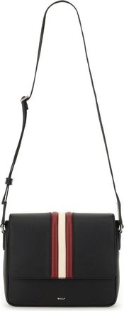 Bally Mens Shoulder Bag Mythos Black Recycled Bovine Leather