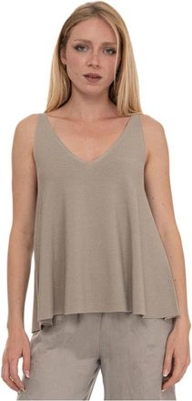 Emporio Armani Femme, Tops, Beige, Taille: 40 FR Top en maille