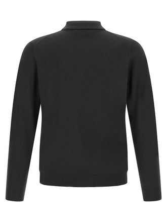 Zanone Flexwool Virgin Wool Polo Shirt - Black