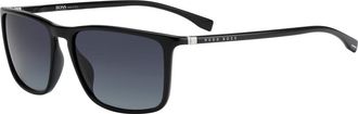HUGO BOSS Sonnenbrillen Boss BOSS 0665/S/IT BLACK SILVER/GREY SHADED 57/16/145 Herrenbrillen