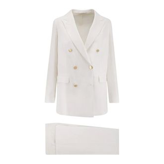 Tagliatore Femme, Costumes, Blanc, Taille: 40 FR Costume en lin Jasmine