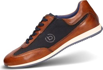 Bugatti Herren-313-93908-Schnürhalbschuhe,Cognac/dunkelblau,41