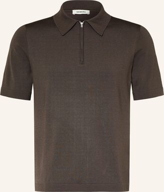 Sandro Sandro Strick-Poloshirt braun