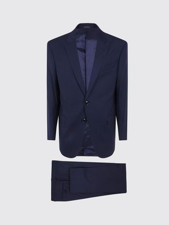 Giorgio Armani Costume droit en laine &agrave; fermeture deux boutons