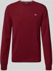 GANT Strickpullover aus reiner Lammwolle mit gerippten Abschlüssen