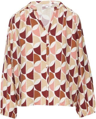 s.Oliver Langarmbluse Bluse Strukturierte Bluse aus Viskosemix