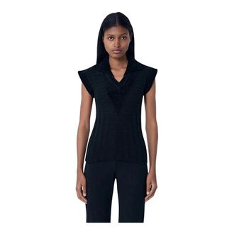 Kiko Kostadinov Quimby Strick-Polo-Weste - - Knitwear - Damen - Schwarzk - S