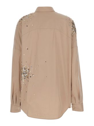 Dries Van Noten Womens Dress Casia Beige Cotton Blouses Shirt