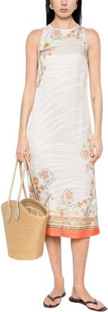 Just Cavalli Femme, Robes, Beige, Taille: 42 FR Midi Robes