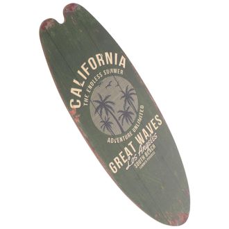 DOITOOL Sommerliche Surfbrett wanddekoration aus Holz Maritimes Strandschild für Wohnraum Robuste Holzdeko im Vintage Stil Farbenfrohes Surfboard Wandbild für