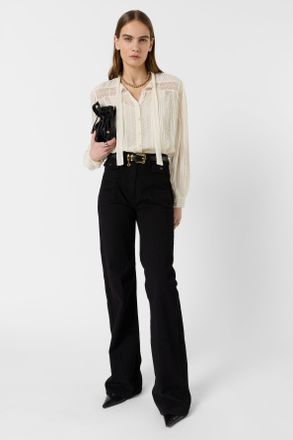 Gerard Darel Chemise en dentelle &agrave; col lavalli&egrave;re - CYRANA - Blanc