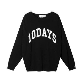 10 Days Bunter Strickpullover - - Knitwear - Damen - Schwarzk - M