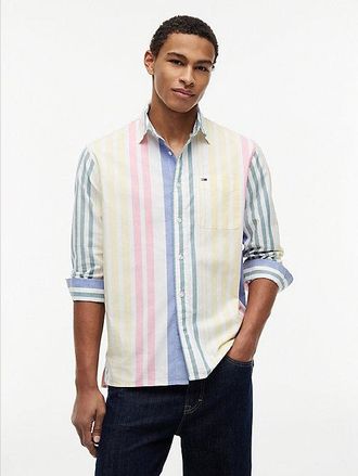 Tommy Hilfiger Chemise Oxford d&eacute;contract&eacute;e &agrave; rayures