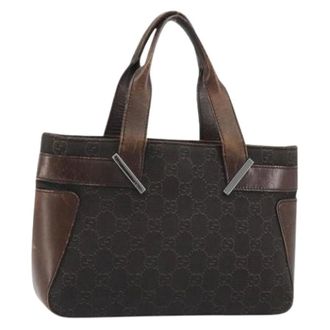 Gucci Sac &agrave; main vintage en toile Pre-owned - Femme - Pre-owned - Brun - Taille: ONE Size