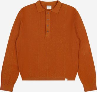 Matona Damen vegan Pullover Polo Knit Pecan Brown