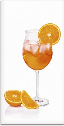 Artland ARTland Wanddeko Glasbilder Wandbild Glas Bild einteilig 30x60 cm Hochformat Cocktails Früchte Obst Cocktailbar Aperol Spritz Getränke T5PI