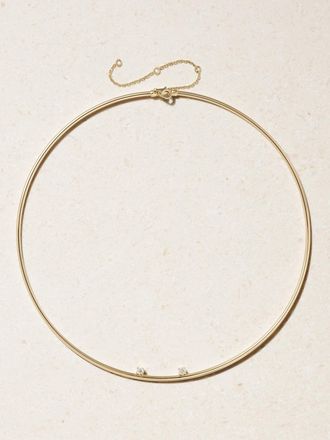 Yvonne Léon Crapaud Halsreif Aus 9 Karat Gold Mit Diamanten