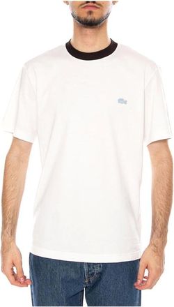 Lacoste Homme, Tops, Blanc, Taille: S T-shirt &agrave; col rond
