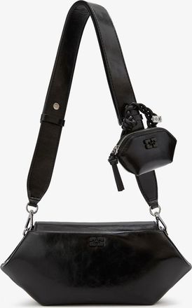 Ganni Sac brillant noir East/West Bou - Pour Femme