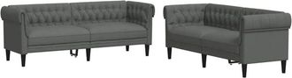 vidaXL Sofa Set Dunkelgrau Stoff vidaXL