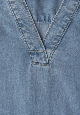 Street One Langarmbluse Style.Blouse ruffles.light blu