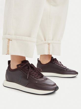 Calvin Klein Sneakers Calvin Klein Retro Runner Sock Panl Lth Neo HW0HW03118 Dunkelrot