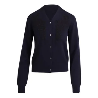N&deg;21 Cardigan mit Verzierungen - - Knitwear - Damen - Blau - 4XL