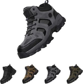 Generic Bottes de marche dhiver &agrave; lacets pour homme avec doublure en fourrure thermique et semelle &eacute;paisse et douce - Chaussures dhiver en polaire antid&eacute;rapan