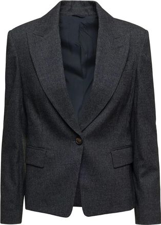 Brunello Cucinelli Femme, Vestes, Gris, Taille: 40 FR Veste