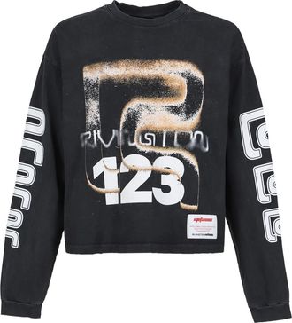 RRR123 t-shirt Meta Alma CVA à manches longues - Noir