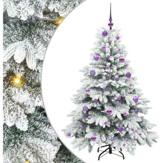 vidaXL K&uuml;nstlicher Weihnachtsbaum mit 150 LEDs Gr&uuml;n 150 cm PE und PVC vidaXL