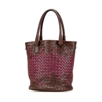 Bottega Veneta Pre-owned Bicolor Nappa Intrecciato Bucket Bag - - Pre-owned - Damen - Braun - ONE SIZE