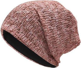 ZLYC Summer Long Slouch Beanie léger et doux en jersey pour homme et femme, Rose mélangé, taille unique