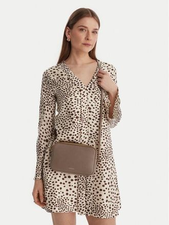 Calvin Klein Handtasche Foil Logo Elongated Camera Bag LV04F3276G Beige