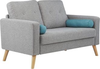 Vente-Unique Vente-unique - Canapé 2 places tatum en tissu - Gris chiné