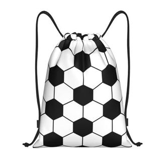 Generic Motif De Texture De Ballon De Football Unisexe Sacs De Gym R&eacute;glable Sac &Agrave; Cordon Pliable Sac &Agrave; Dos &Agrave; Cordon Pour Voyage Natation Yoga Plage
