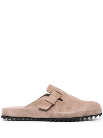 Officine Creative claquettes Oliver Flint en daim - Tons neutres