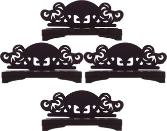 Holibanna 4 St&uuml;ck pack F&auml;cherhalter aus Kunststoff Faltbare Tischventilatorst&auml;nder im Chinesischen Vintage Design Dekorative F&auml;cherst&auml;nder f&uuml;r Zuhause B&uuml;ro und 