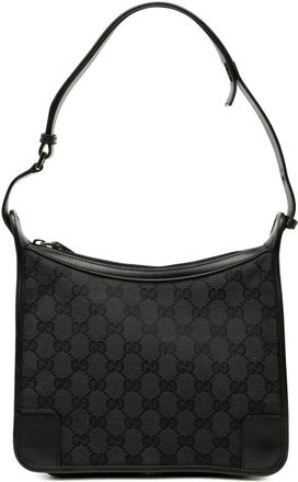 Gucci Hobo Bags - GG Canvas Shoulder Bag - Gr. unisize - in Schwarz - f&uuml;r Damen